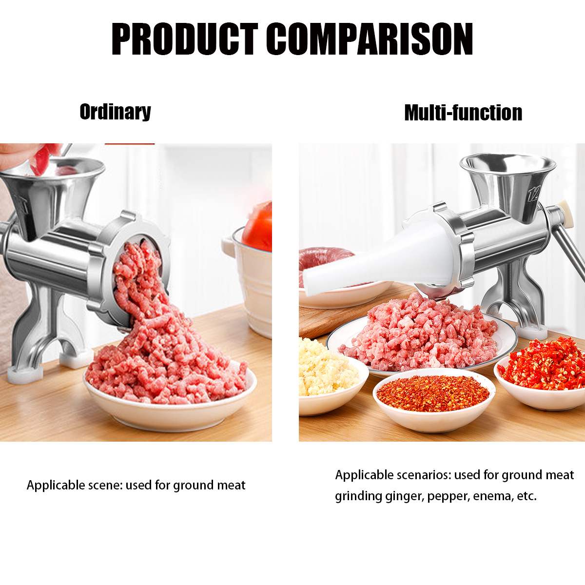 Manual Electric Meat Mixer blender Grinder Stainle... – Vicedeal