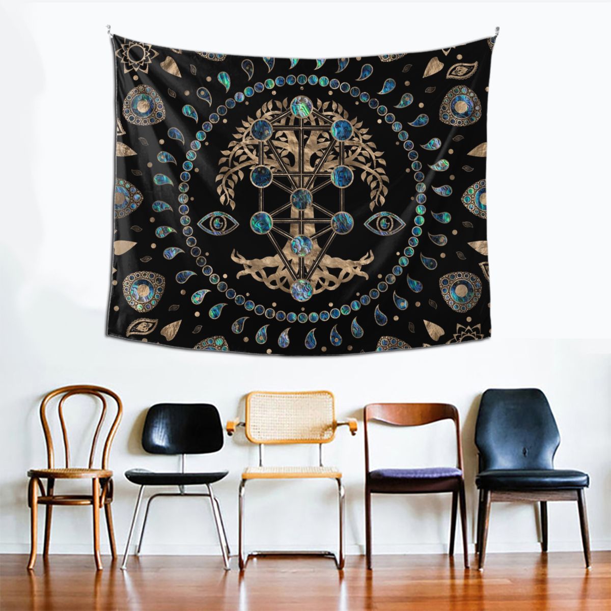 Vikings Kabbalah Tree Of Life Tapestry Hippie Poly... – Vicedeal