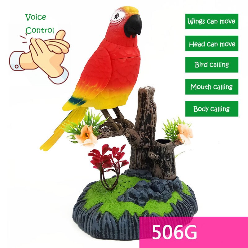506G Bird Toy Electric Sounding Bird Voice Control... – Grandado