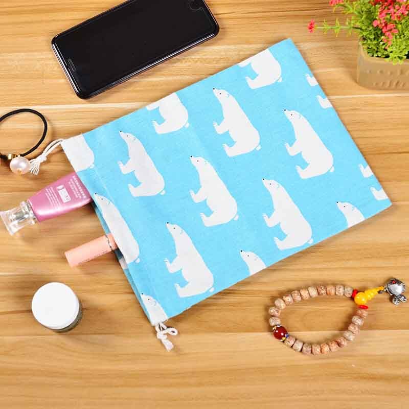 Handmade Cotton Drawstring Bag Men Women Travel Pa... – Vicedeal