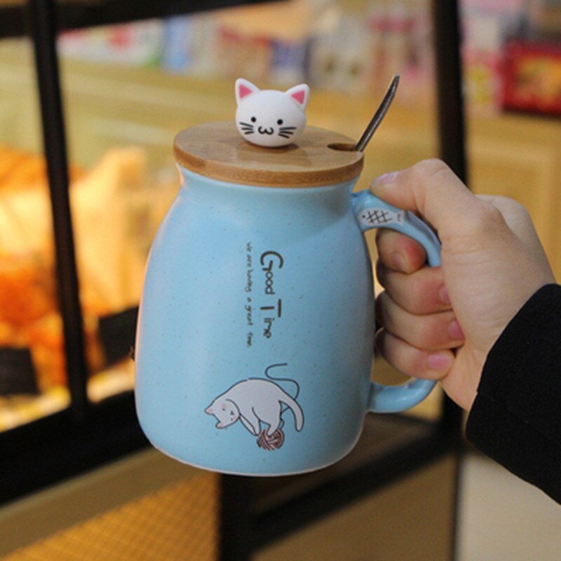 Cartoon Ceramic Mug female student Office Home Per... – Grandado