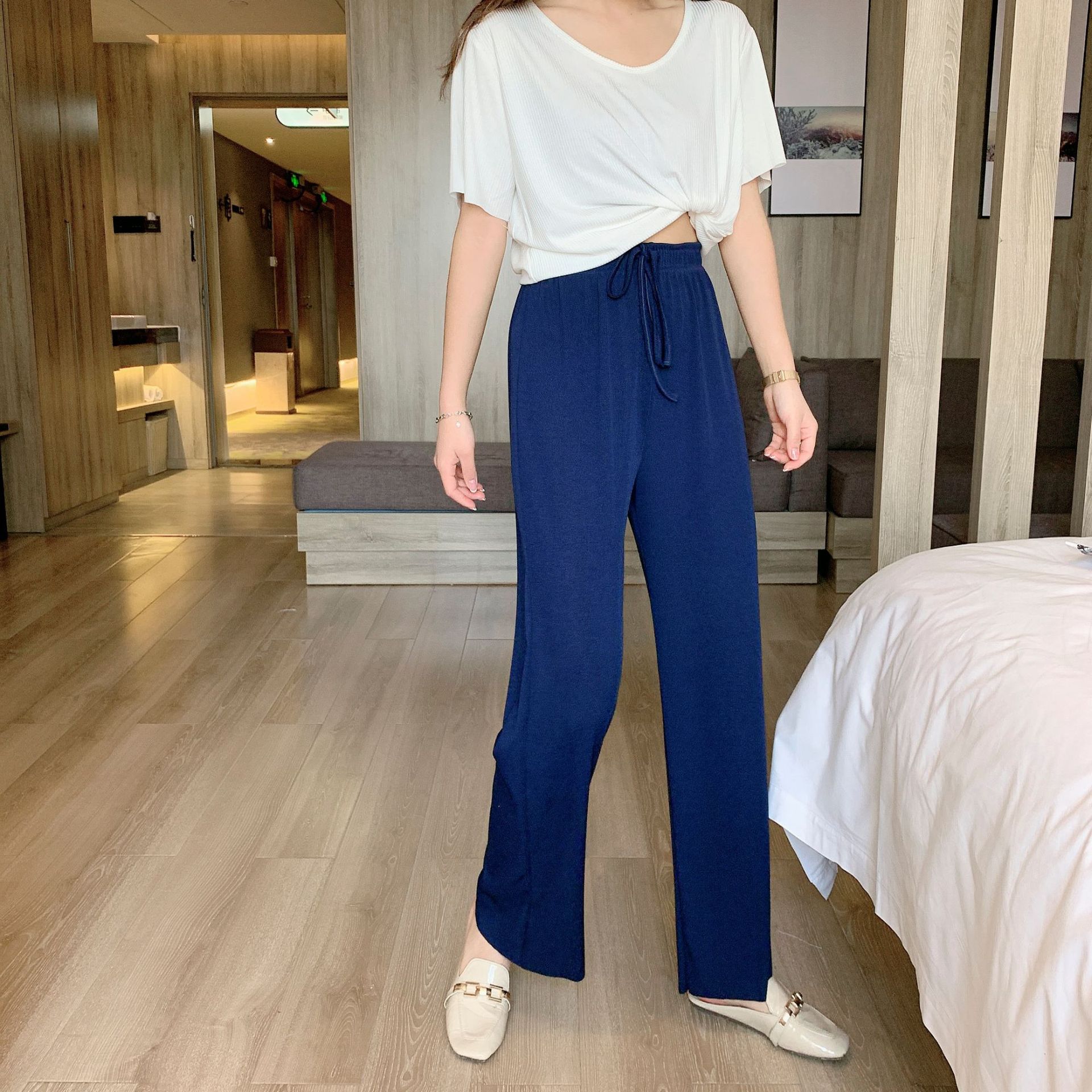 Wide-leg Pants Women's High Waist Drape Spring and... – Grandado