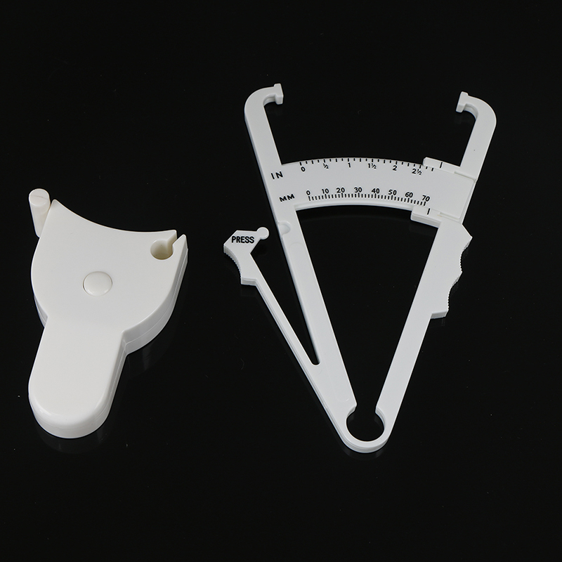 2Pcs/Set White Body Fat Caliper Measure Tape Teste... – Grandado