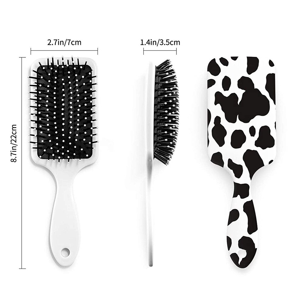 Cow Pattern Hair brush Girls Hair Scalp Massage Co... – Grandado