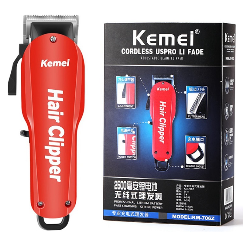 cordless hair clipper adjustable hair trimmer men ... – Grandado