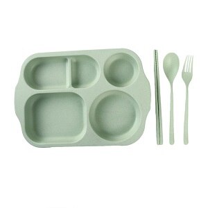 4Pcs/Set Eco-Friendly Children's Dishes Plates Tab... – Grandado