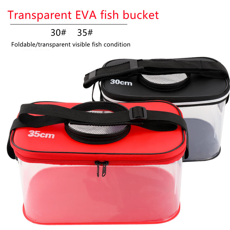 Transparent EVA fish bucket fishing box foldable f... – Grandado