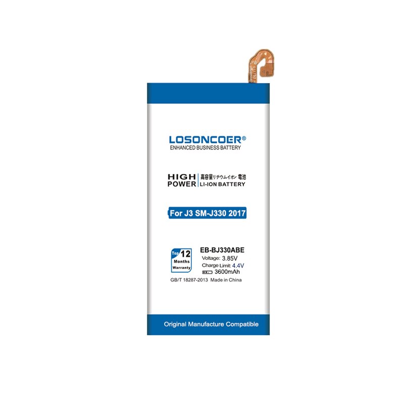 LOSONCOER 3600mAh EB-BJ330ABE Battery For Samsung ... – Grandado