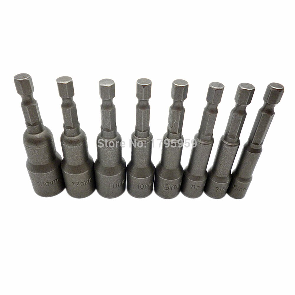 Metrische Socket 6mm tot 13mm 1/4 "Hex Shank Magne... – Grandado