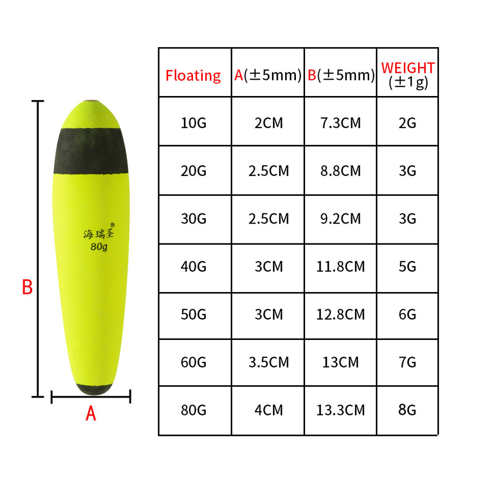 1Pc Foam Vissen Floating Drijfvermogen 10G-80G Eva... – Vicedeal