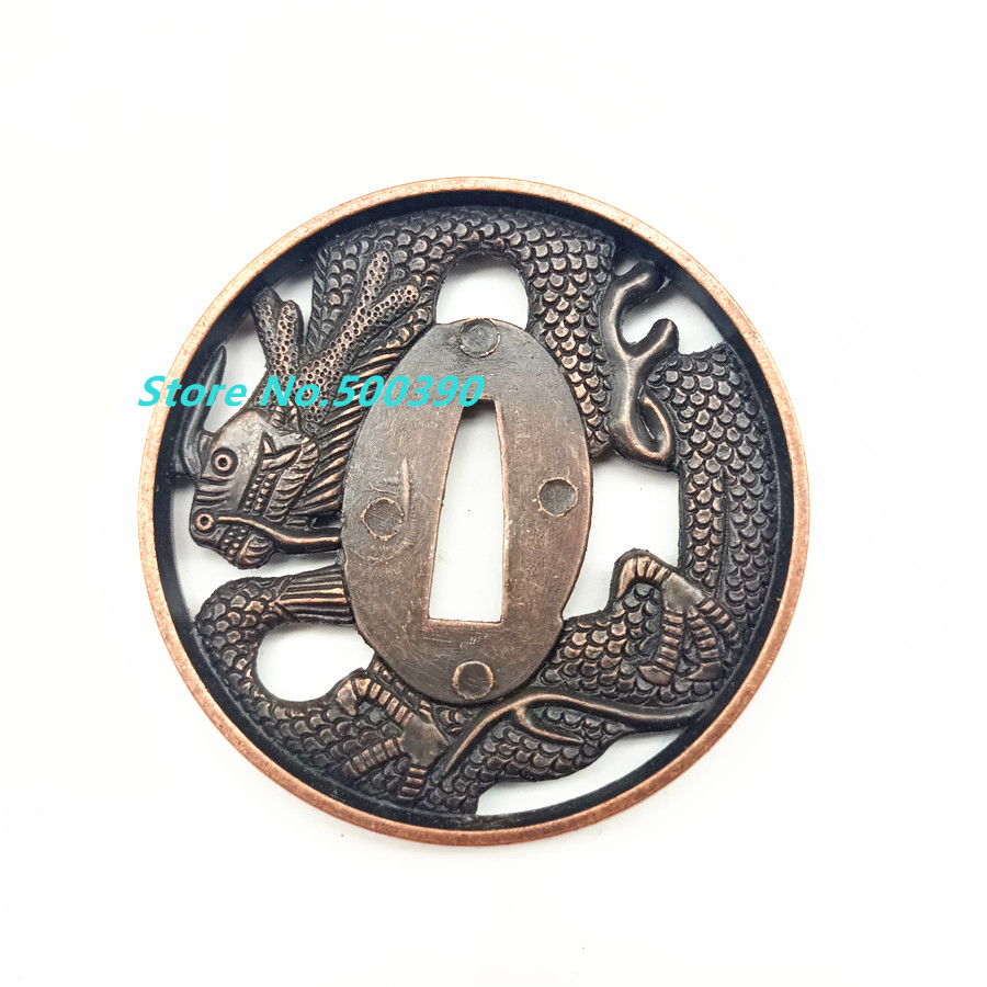 Dragon Alloy Guard Tsuba For Japanese Sword Wakiza... – Vicedeal