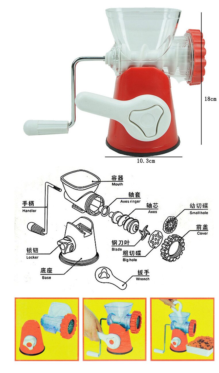Household Multifunction Meat Grinder Stainless Ste... – Vicedeal