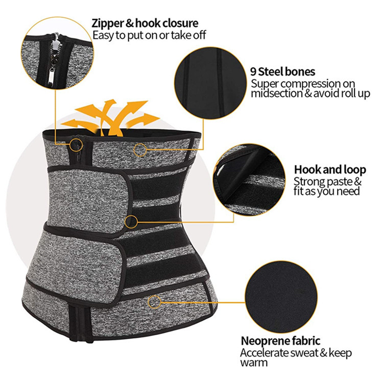 Neoprene Zipper Waist Abdomen with Female Girdle M... – Grandado