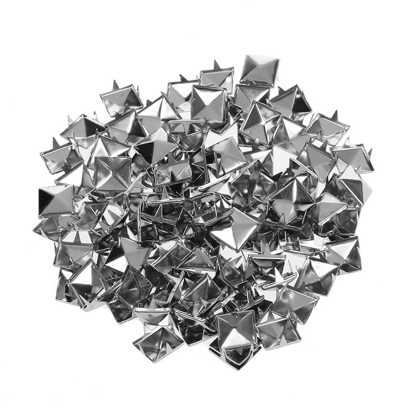 100 Pcs 10mm Leathercraft DIY Metal Punk Spikes Sp... – Grandado