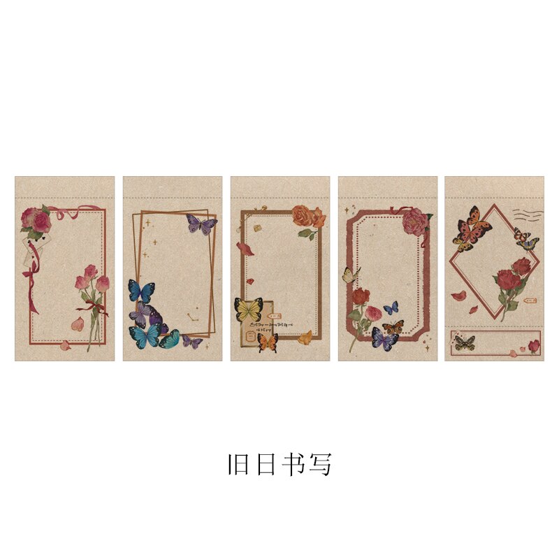 30pcs/lot Rose Butterfly Writable Material Notes P... – Grandado