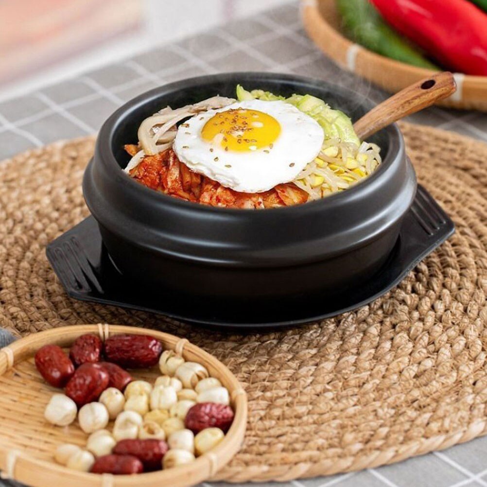 1 Set Ceramic Casserole Non Stick Bibimbap Pot Bra... – Grandado