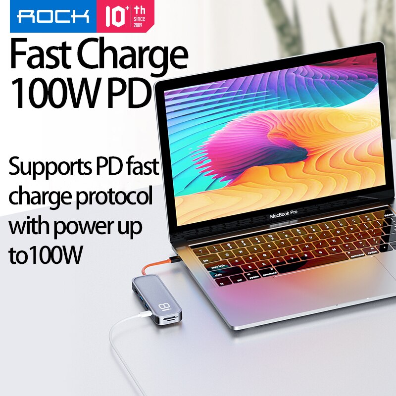 ROCK USB C Hub HDMI With PD Power Adapter For Macb... – Vicedeal