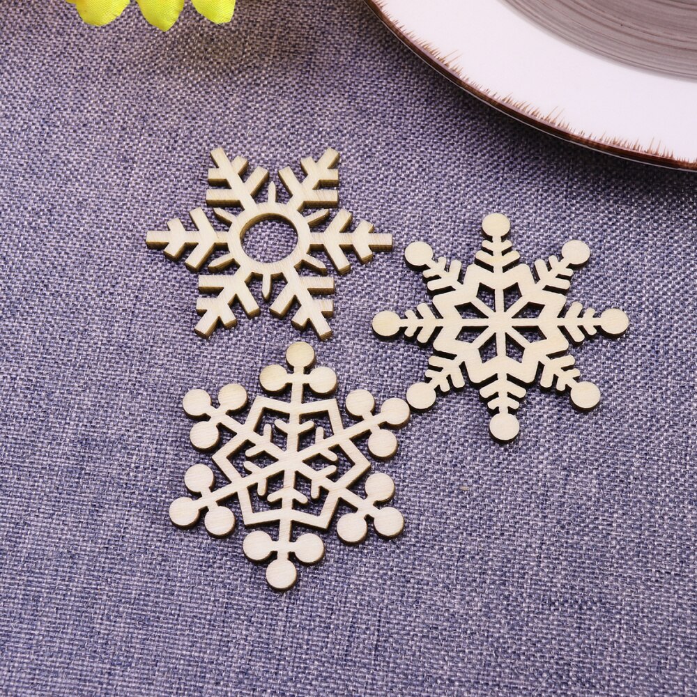 10pcs Assorted Wooden Snowflake Cutouts Craft Embe... – Grandado