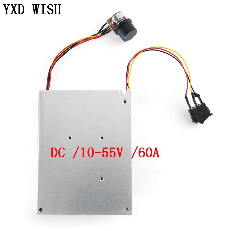 PWM Motor Speed Controller DC 10-55V 60A Speed Con... – Vicedeal