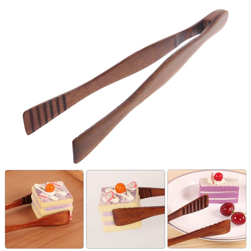 Natural Wooden Food Tongs Toast Bacon Steak Pastry... – Vicedeal
