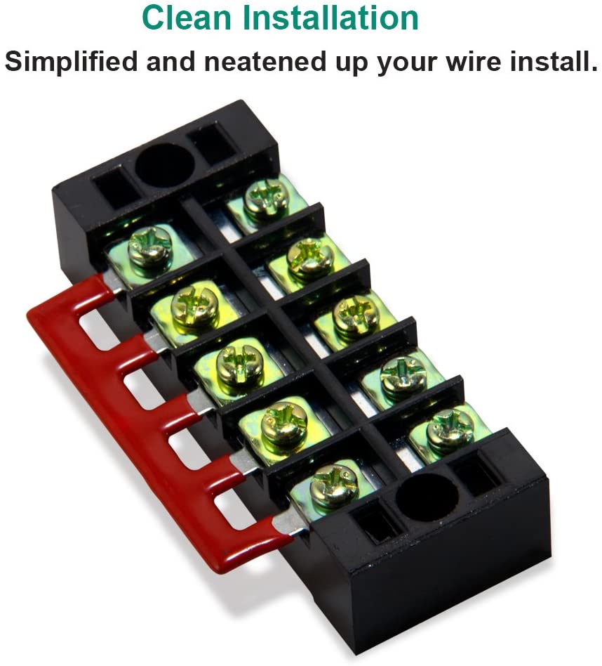 600V 25A doppel-reihe Schraube Terminal Block mit ... – Vicedeal