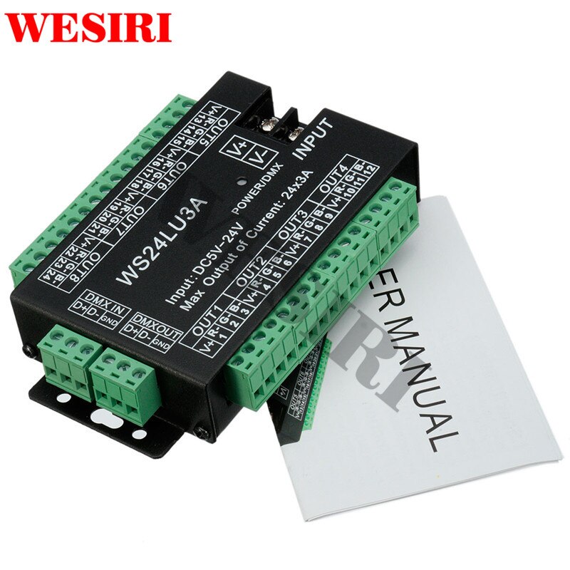 WS24LU3A 24CH DMX Controller 24 Channel DMX 512 De... – Grandado