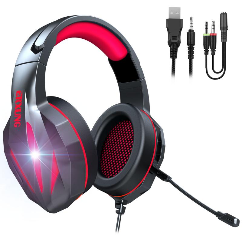 Gaming Headset Kopfhörer Wired Gamer Kopfhörer Ste... – Vicedeal