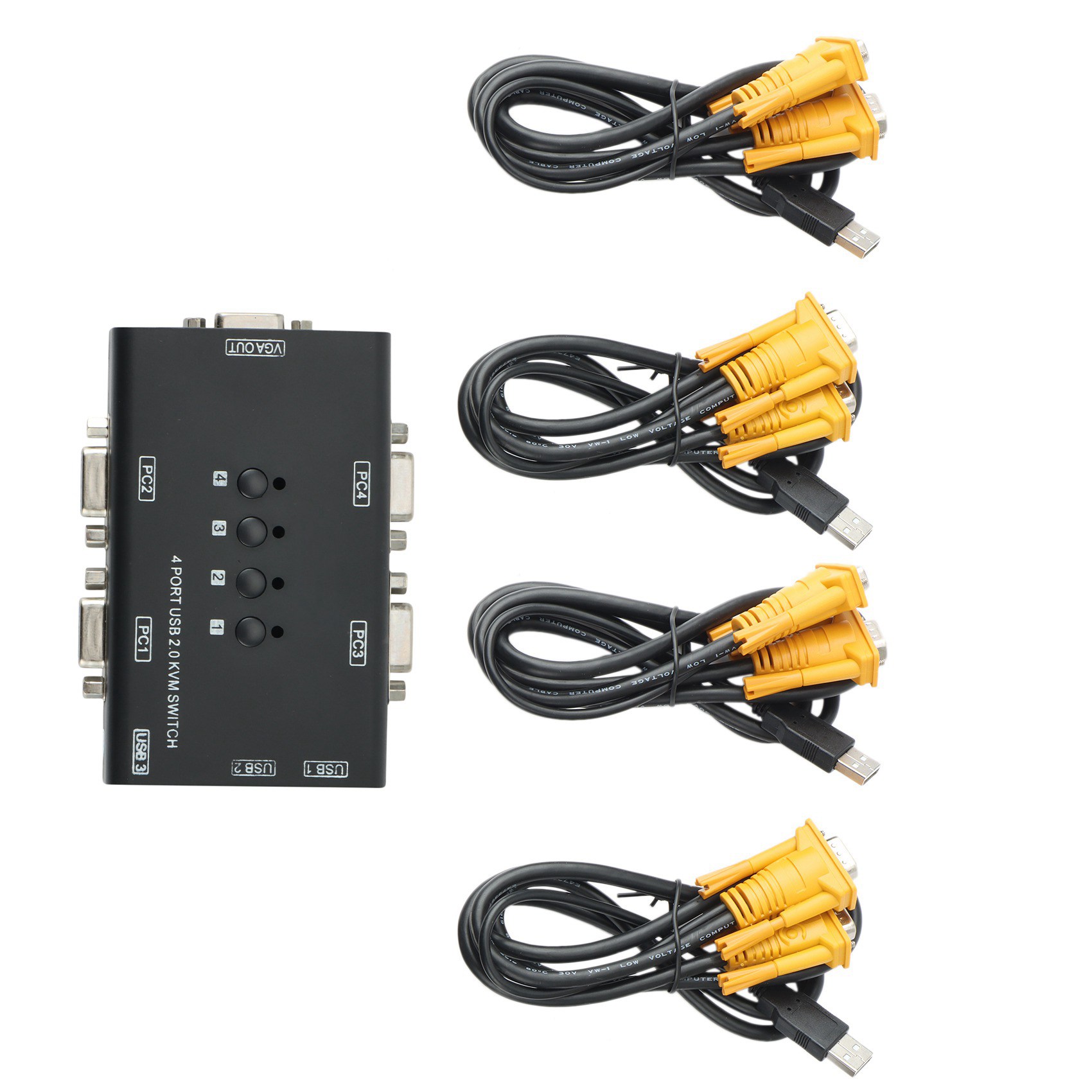 KVM Switch,USB VGA KVM Switch for 4PC Sharing One ... – Vicedeal