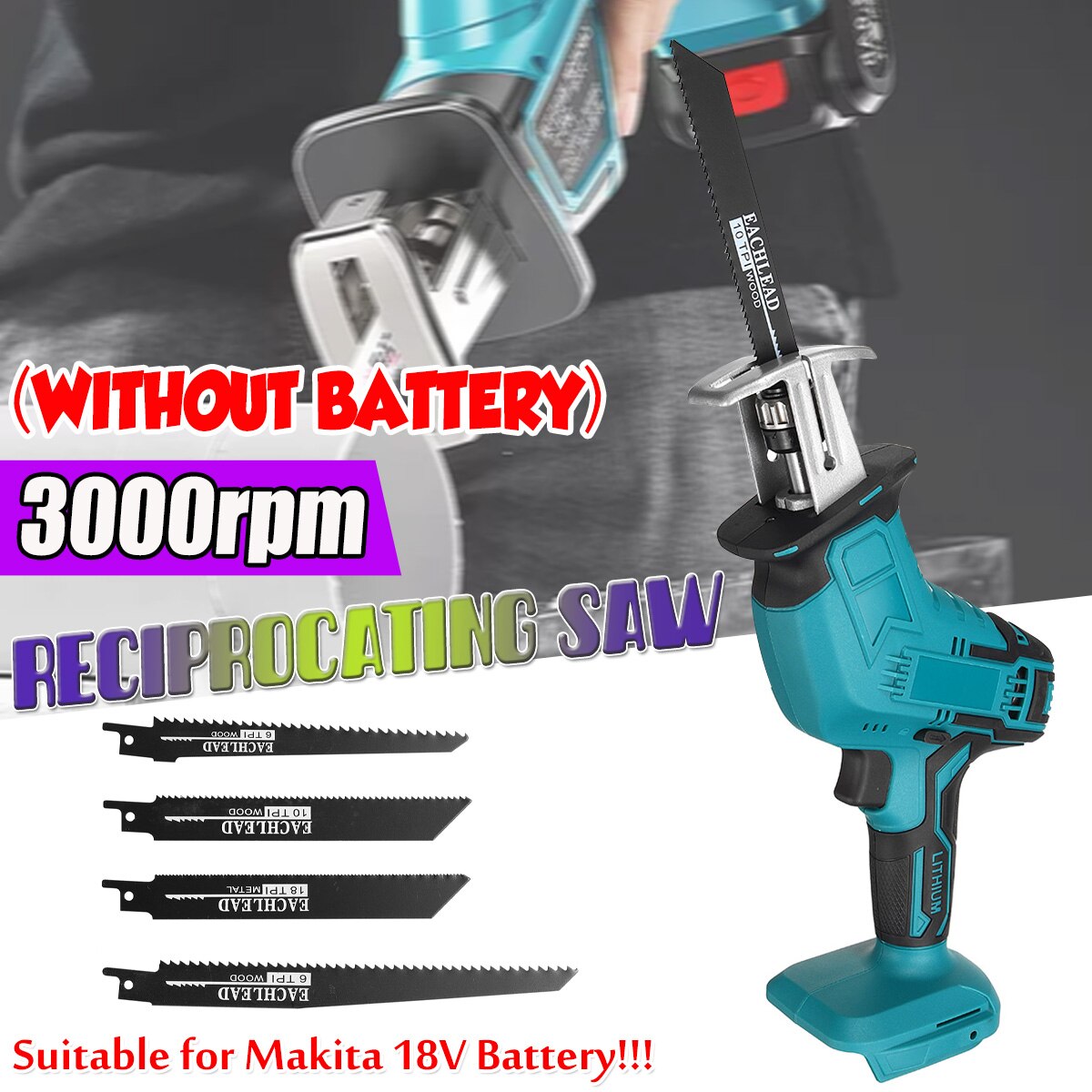 Cordless Electric Saw Reciprocating Saw for Wood M... – Grandado