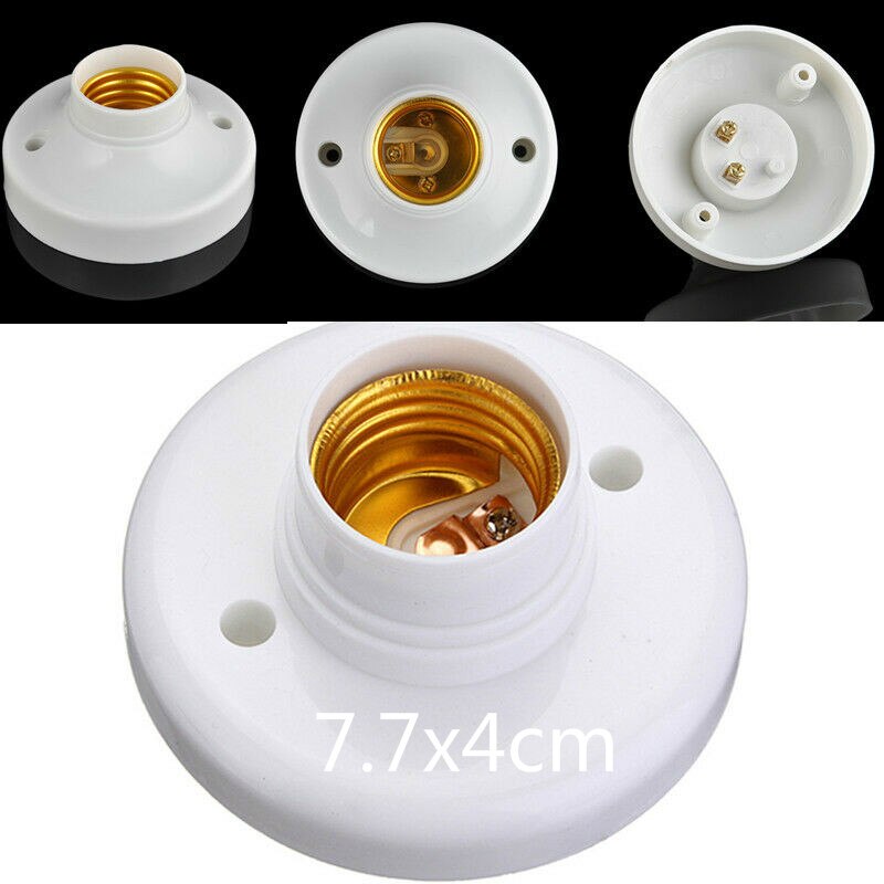 1Pcs E27 Plastic Screw Lamp Base Round Lampholder ... – Grandado