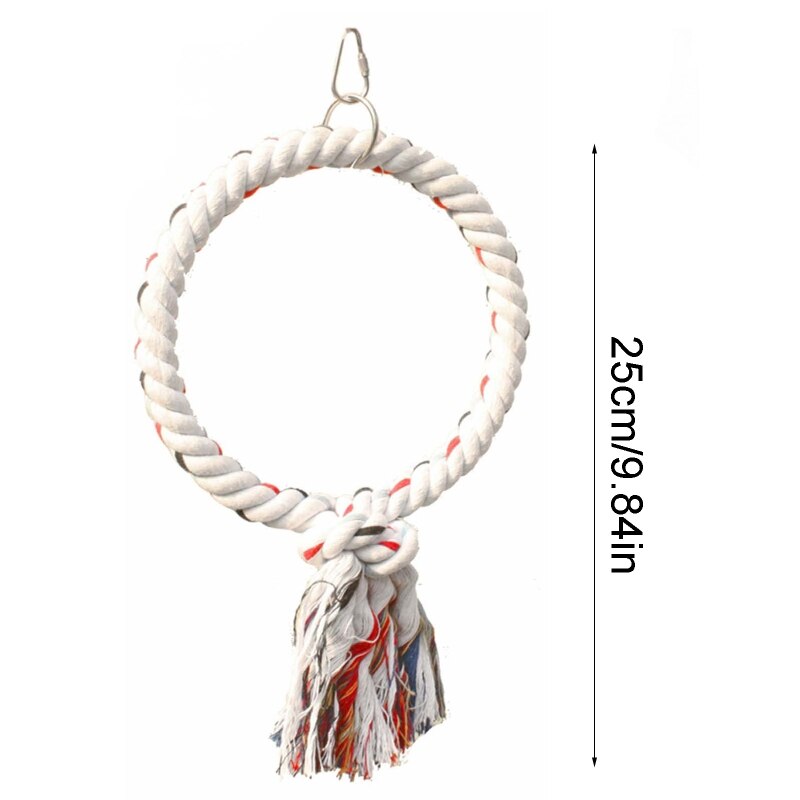 Pet Parrot Birds Cage Toy Cotton Rope Circle Ring ... – Grandado