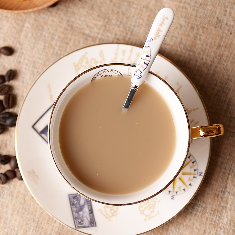 Turkish Tea Cups and Saucer Set Royal Bone China G... – Vicedeal