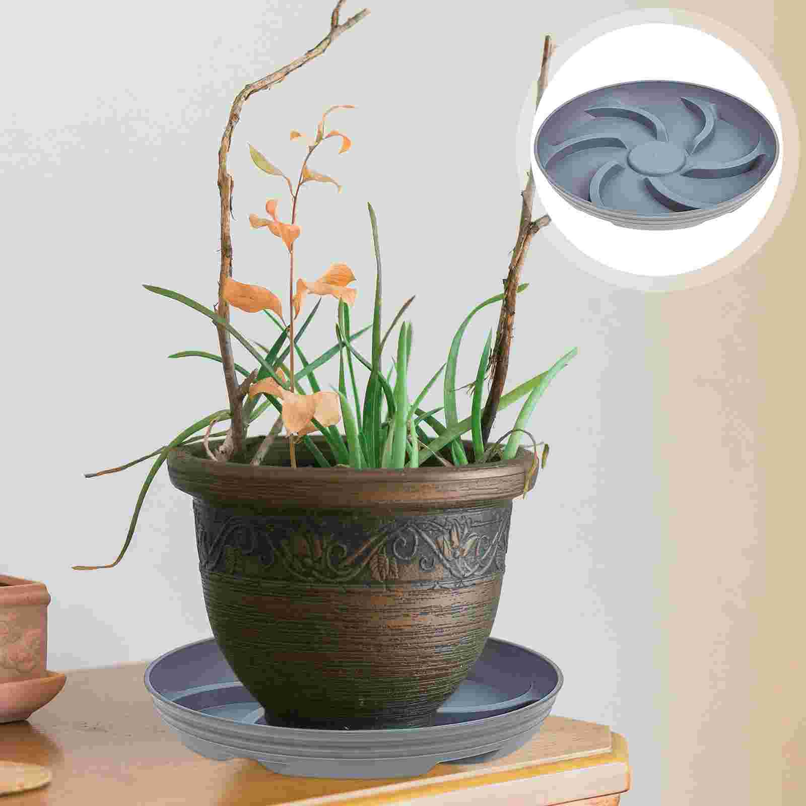 5pcs Large Plant Pot Base Resin Flowerpot Round Tr... – Vicedeal