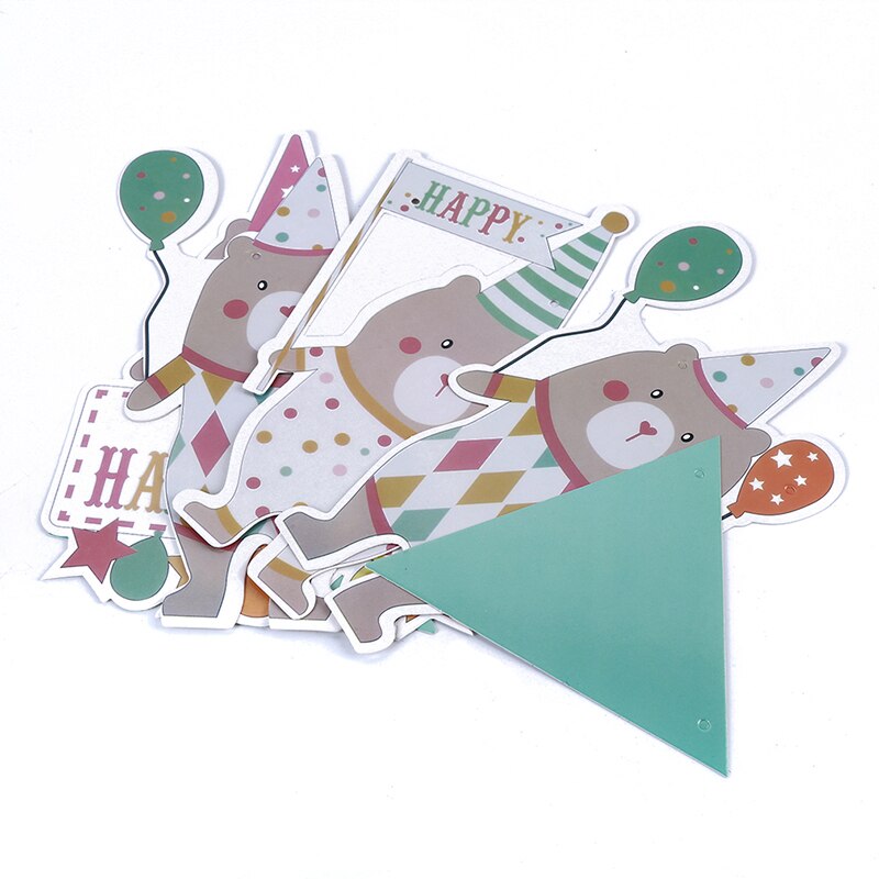 1 Set Birthday Bunting Banners String Garland Cute... – Grandado