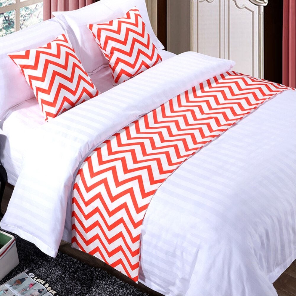 RAYUAN Red Stripe Blanket Cotton Bedspread Bed Run... – Vicedeal