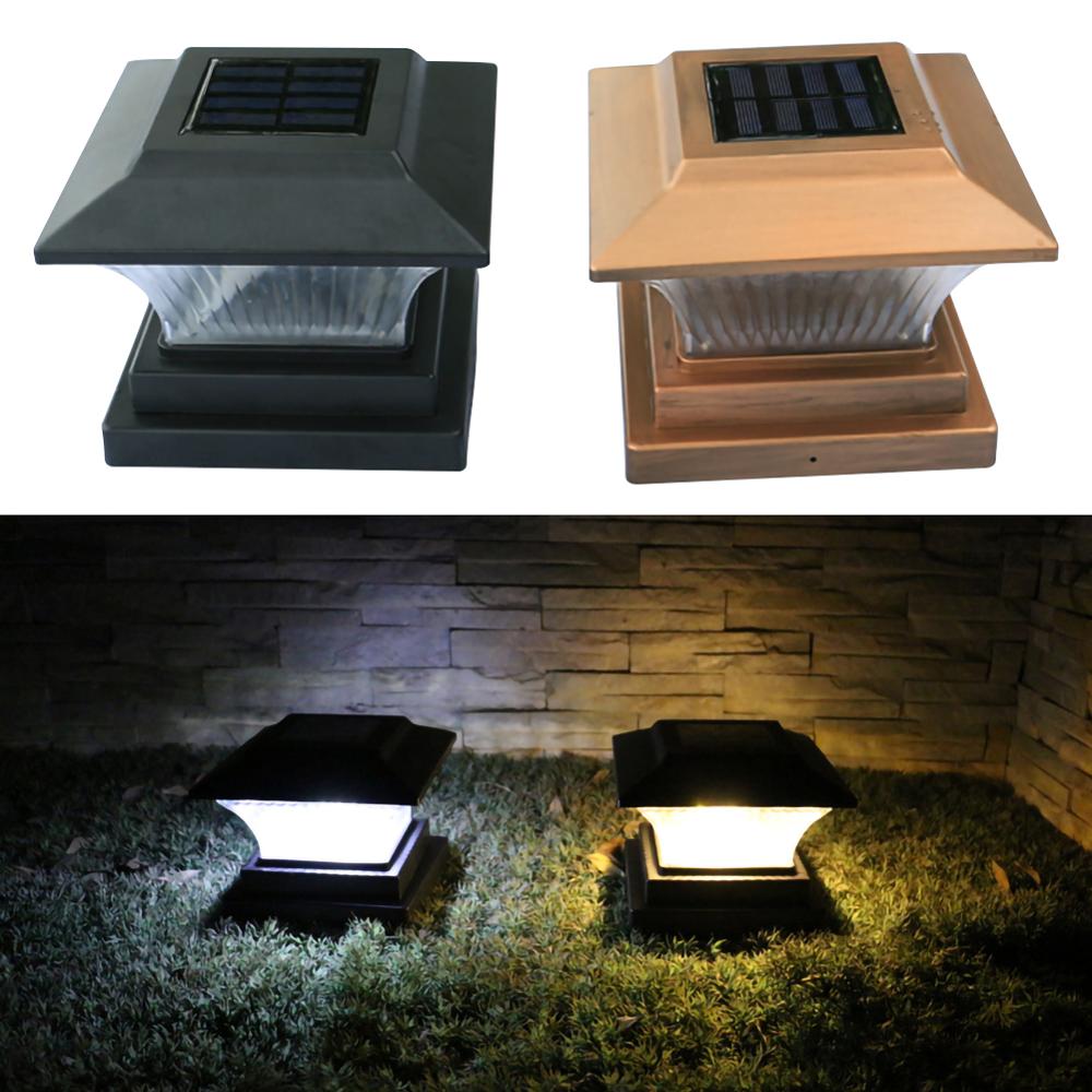 Solar Fence Lamp Landscape Light Garden Post Cap L... – Grandado