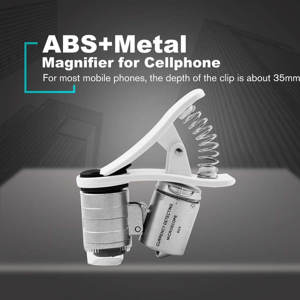 60X Universal LED Mobile Phone Microscope Magnifie... – Grandado