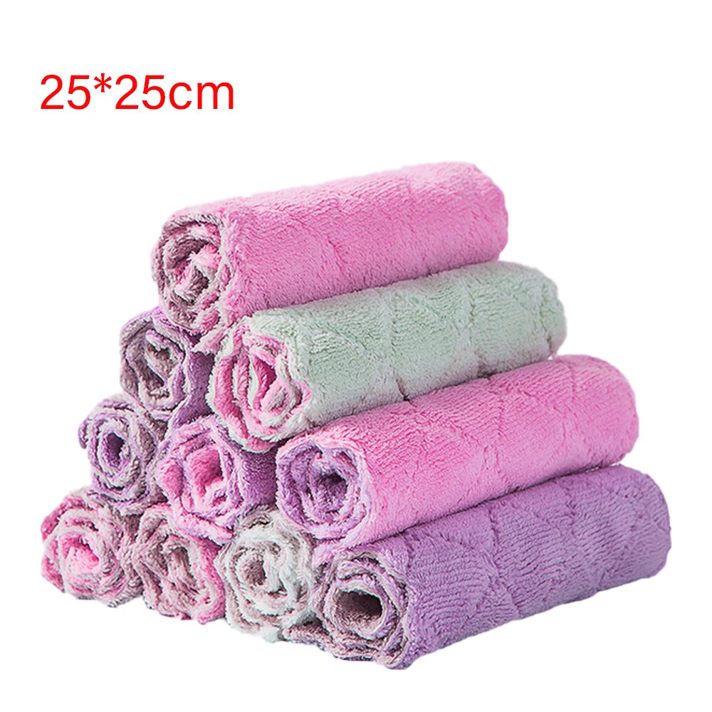 Kitchen Dish Cloths Home Wiping Rag Microfiber Cle... – Grandado