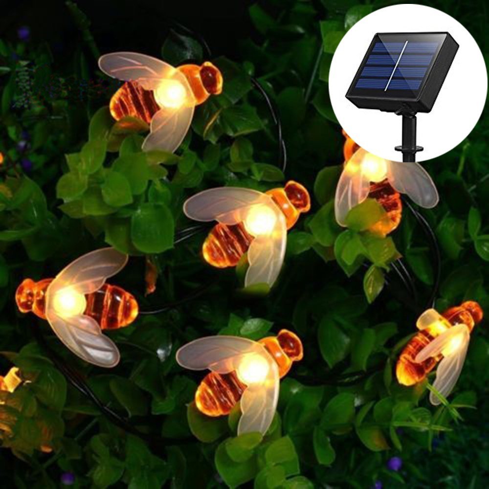 5M 10M Solar Powered Honey Bee String Lights Outdo... – Grandado