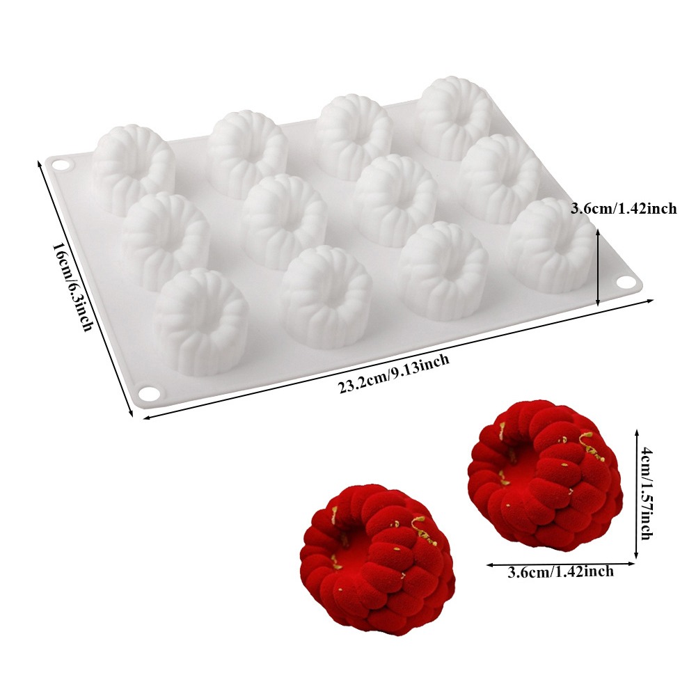 1/6/12/24-Cell Raspberry Mousse Mold Heat-Resistan... – Grandado