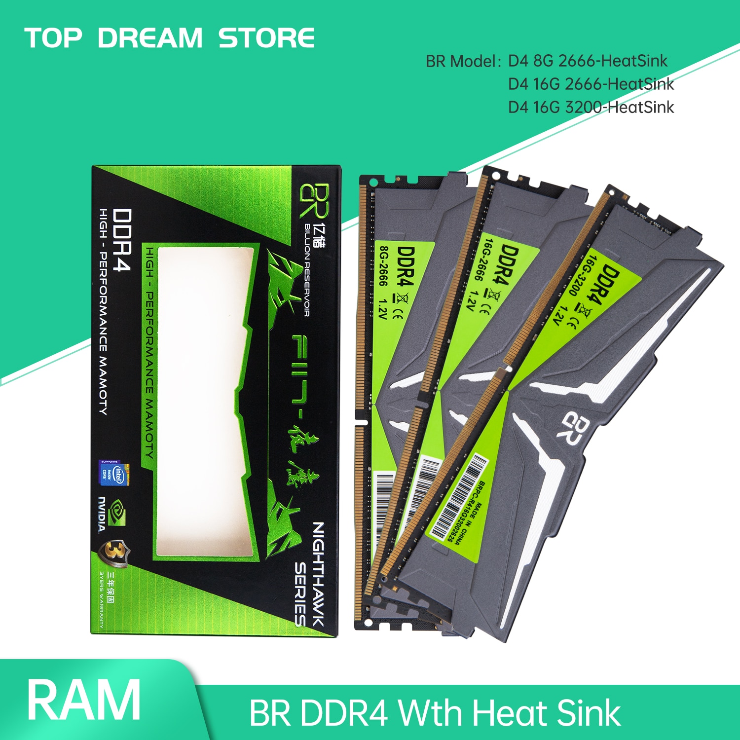 Br ddr 3 ddr 4 4gb 8gb 16gb minnesram 1333 1600 18... – Grandado