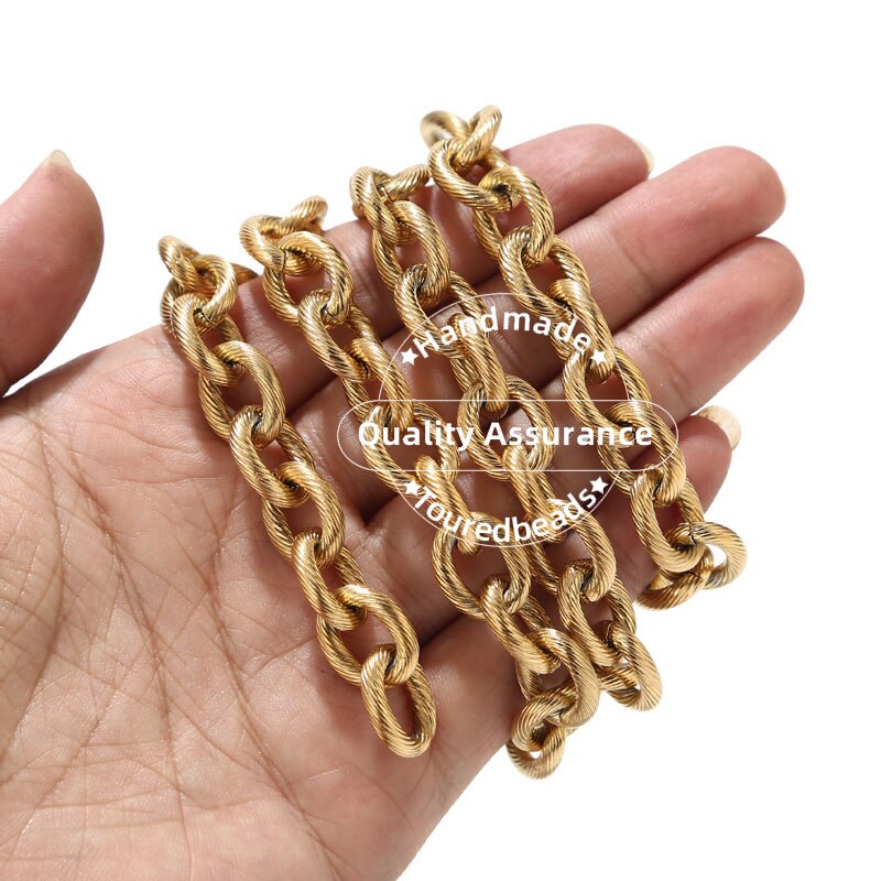 1 Meter 12x15mm Stainless Steel Cable Chain Heavy ... – Grandado