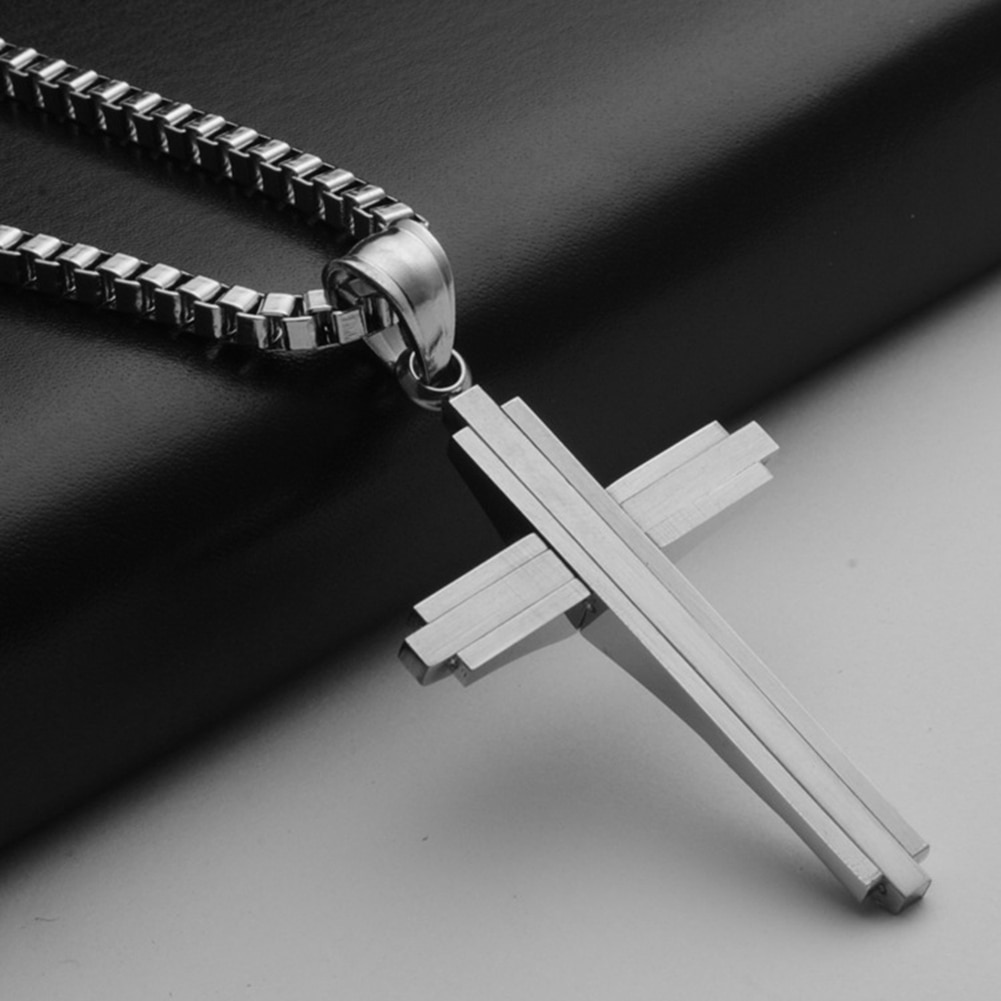 Hip-Hop Jewelry Men's Titanium Steel Cross Pendant... – Grandado