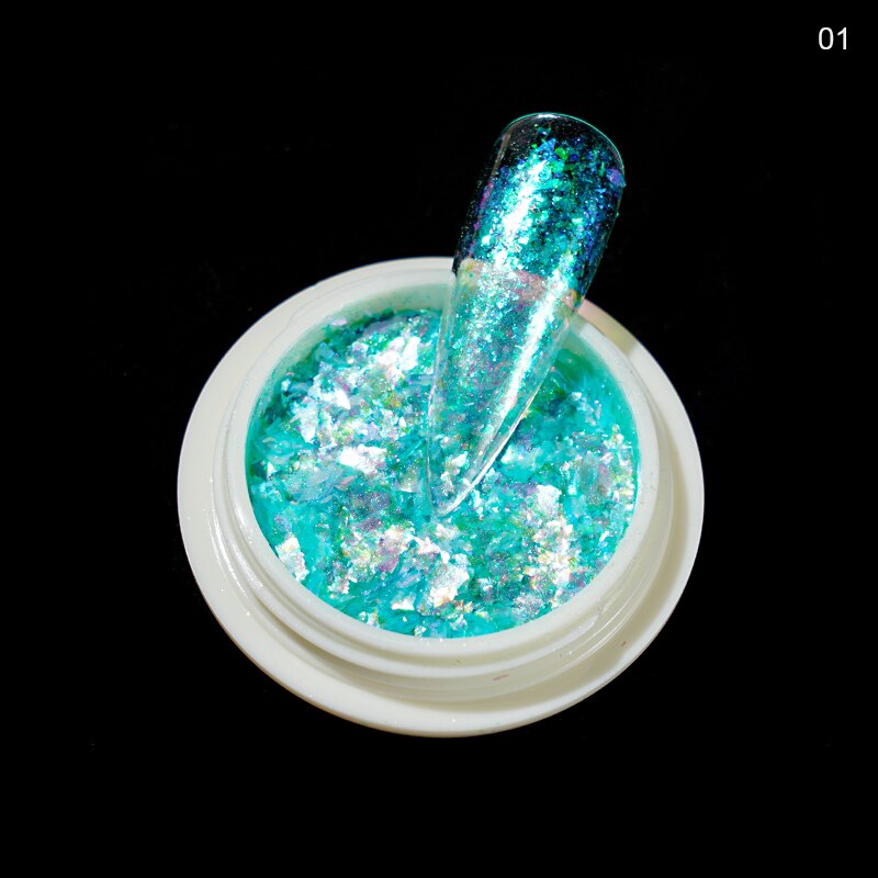 3G/Jar Holographic Opal Flakes For Nails Glitter A... – Grandado
