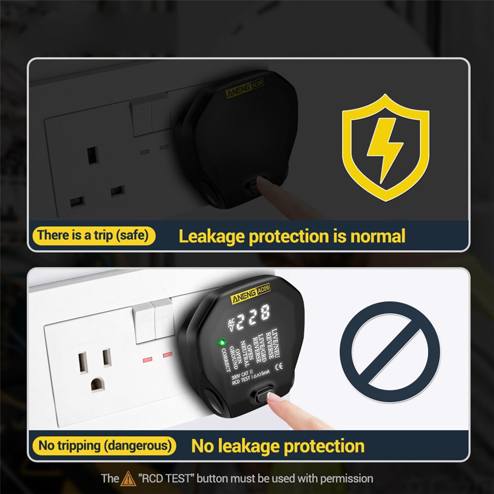ANENG AC09 Digital Socket Outlet Tester Voltage Te... – Grandado ANENG AC09 Digital Socket Outlet Tester Voltage Te... – Grandado