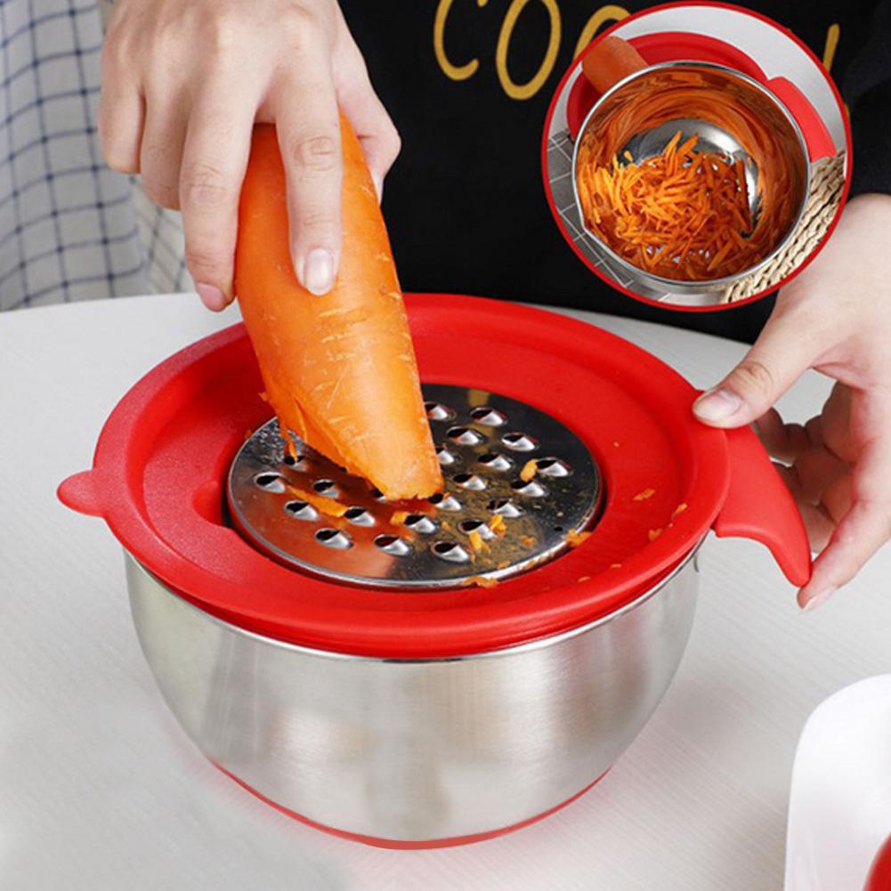 Stainless Steel Salad Mixer Bowls Set With Lids/Ha... – Grandado