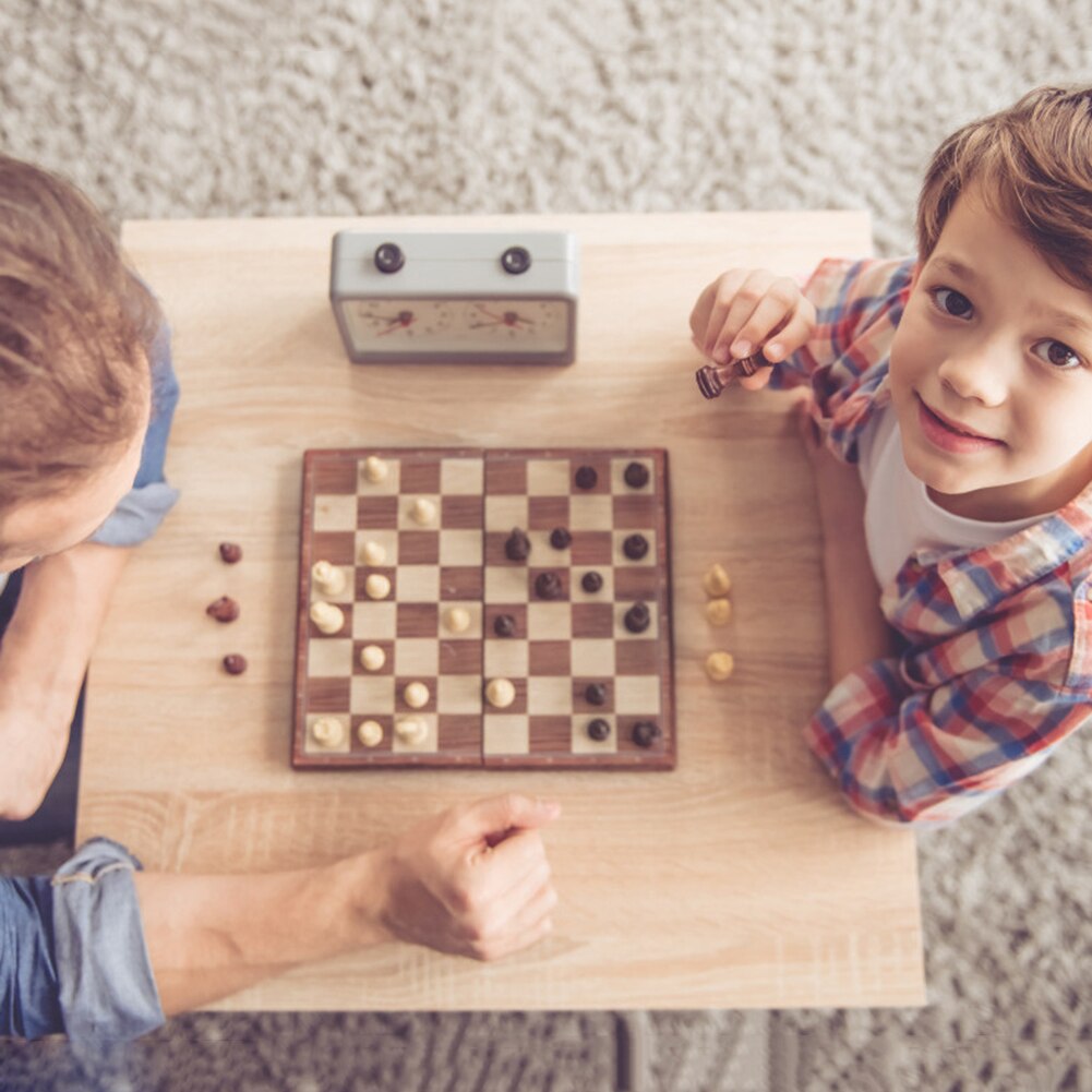 3 in 1 Wooden International Folding Chess Set Boar... – Grandado
