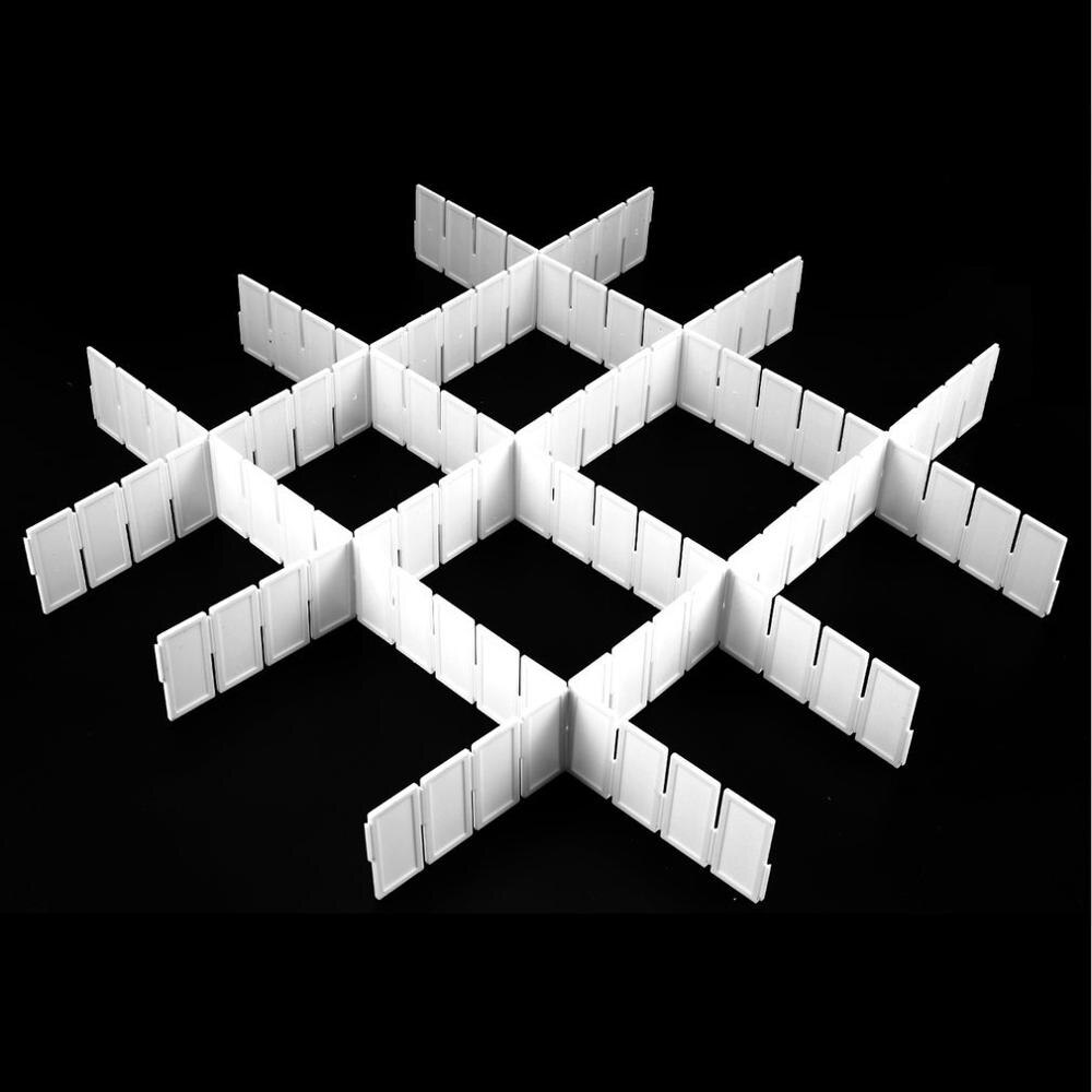 6 Lattices Plastic DIY Grid Drawer Divider Necktie... – Vicedeal