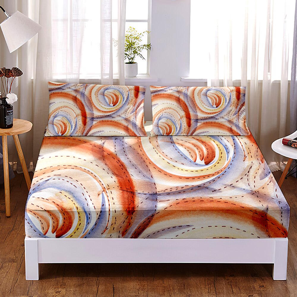 Custom 3D Print Colorful Clouds Fitted Sheet Moder... – Grandado