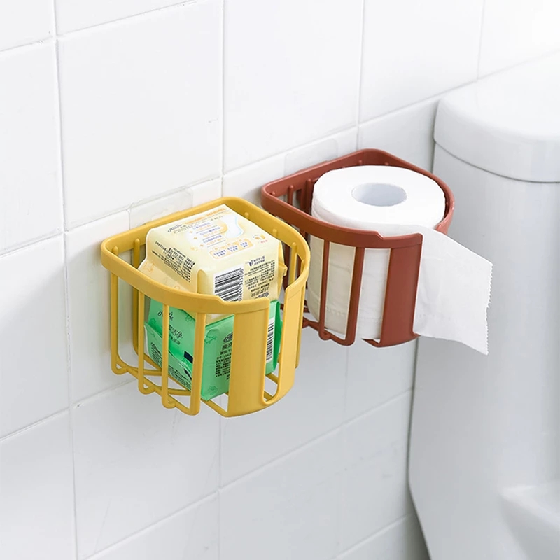 Punch-Free Toilet Paper Shelf Bathroom Kitchen Tis... – Grandado